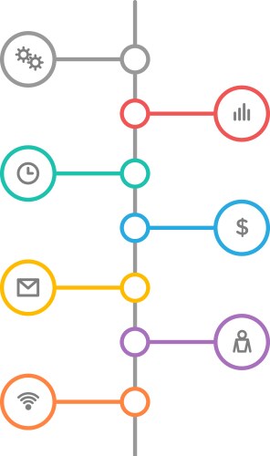 Modern timeline workflow chart infographic Vector Image