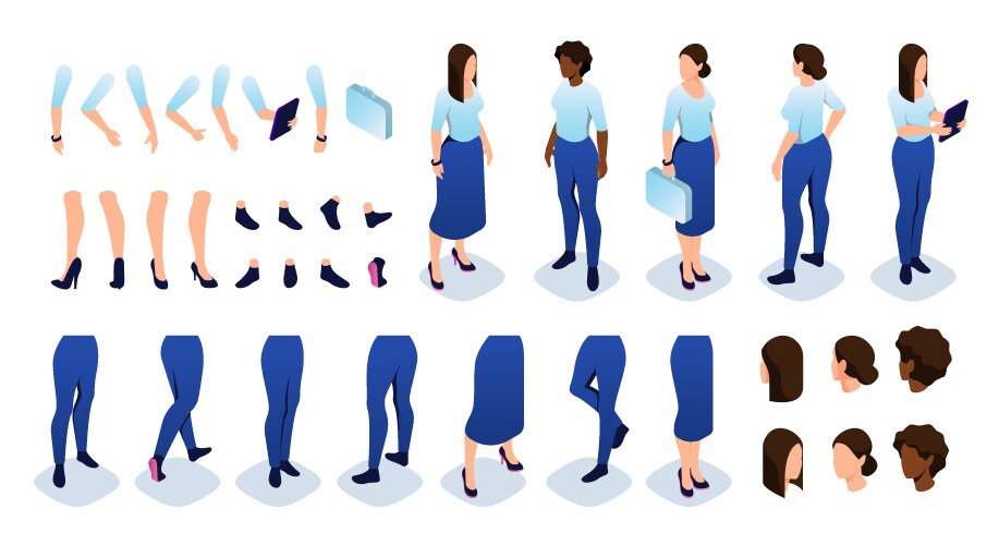 Fashion Template Walking Women Vector Images (over 350)