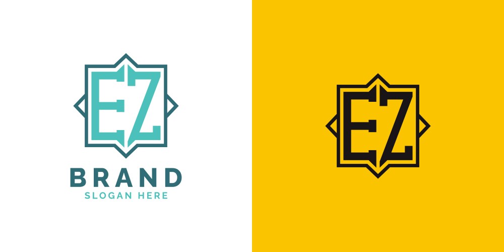 Modern ba monogram logo design initial letter ba Vector Image