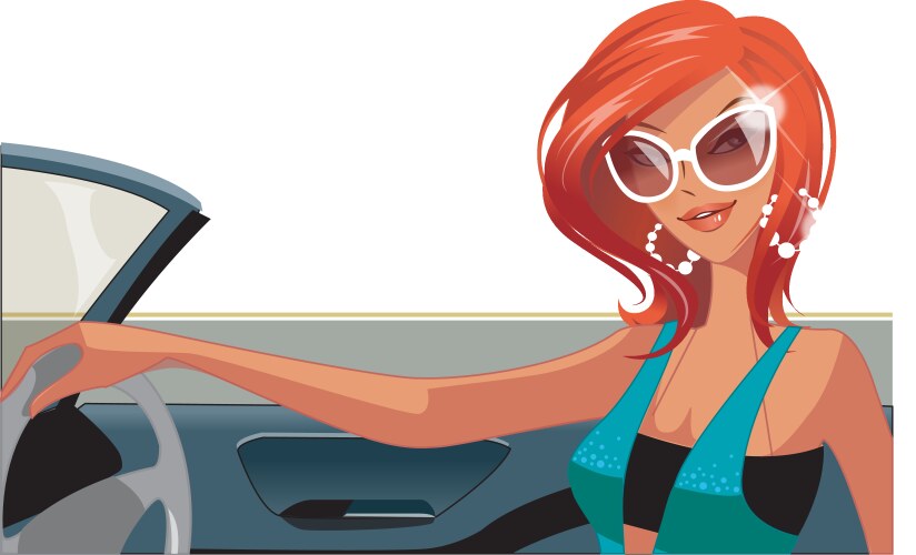 Woman Driving Vector Images (over 9,200)