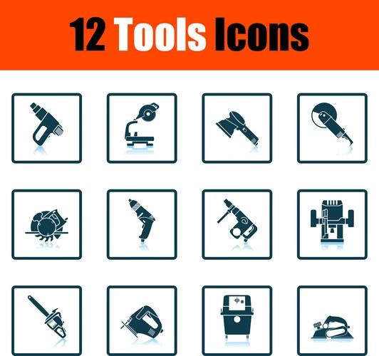 Tools icon set Royalty Free Vector Image - VectorStock