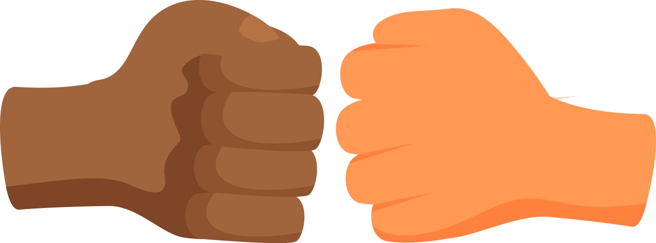 Two people bumping fists in respect and friendship