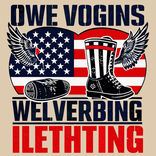 American veteran us maps boots and weapon Vector Image