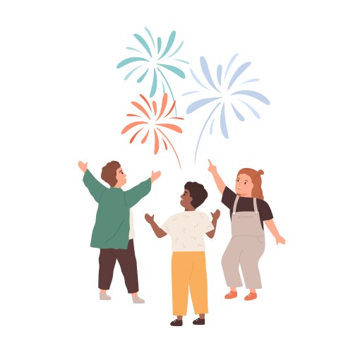 Fireworks safety infographic teaching children Vector Image