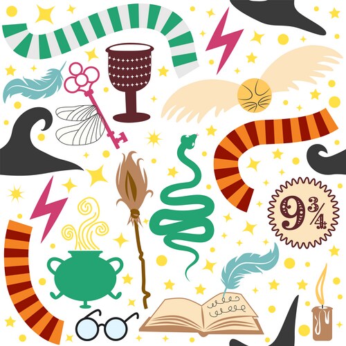 Harry potter seamless Vector Images & Graphics for Commercial Use ...