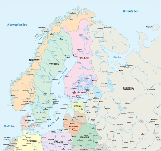 Northern Europe Map Vector Images (over 1,500)