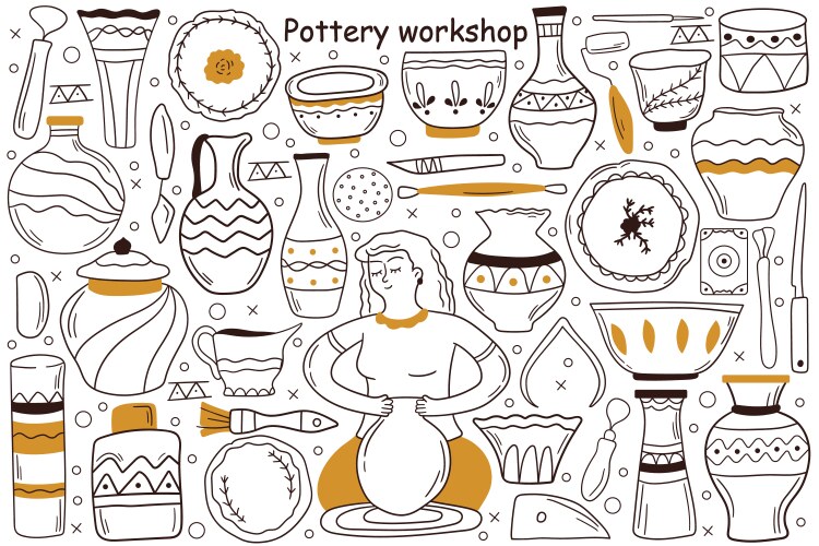 Pottery Wheel Vector Images (over 1,400)