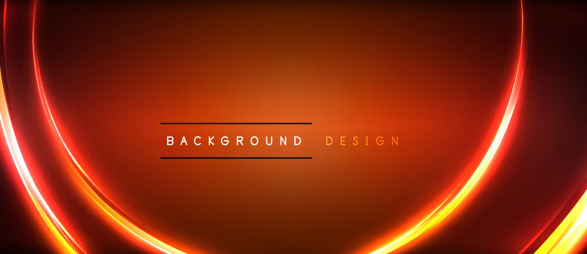 Amber circle automotive lighting on dark backdrop Vector Image