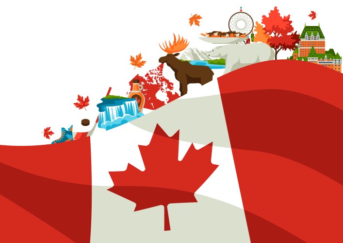 Canada background design Royalty Free Vector Image