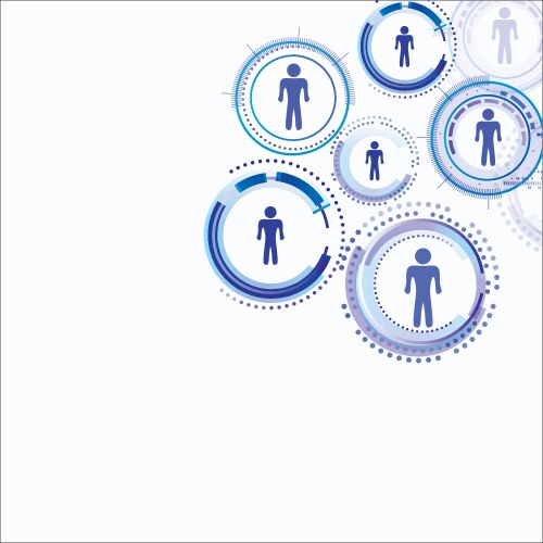 Human model connection Royalty Free Vector Image