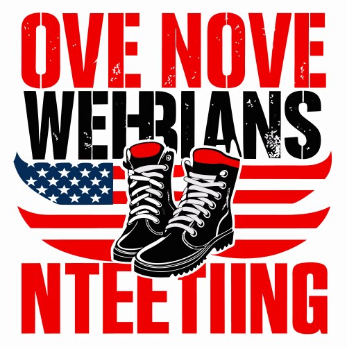 American veteran us maps boots and weapon Vector Image