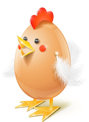 Chicken egg Royalty Free Vector Image - VectorStock
