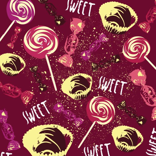 Candy shop sweets background Royalty Free Vector Image
