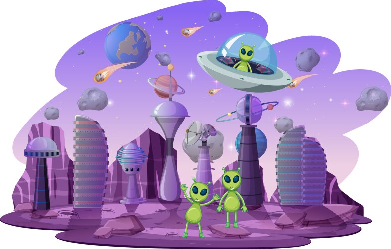 A space scene background Royalty Free Vector Image