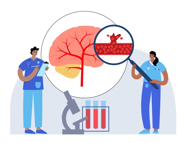 Abstract human brain injury stroke cartoon Vector Image