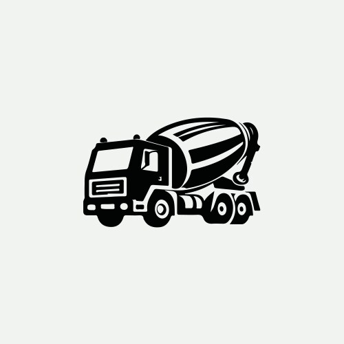 Concrete mixer truck logo Royalty Free Vector Image