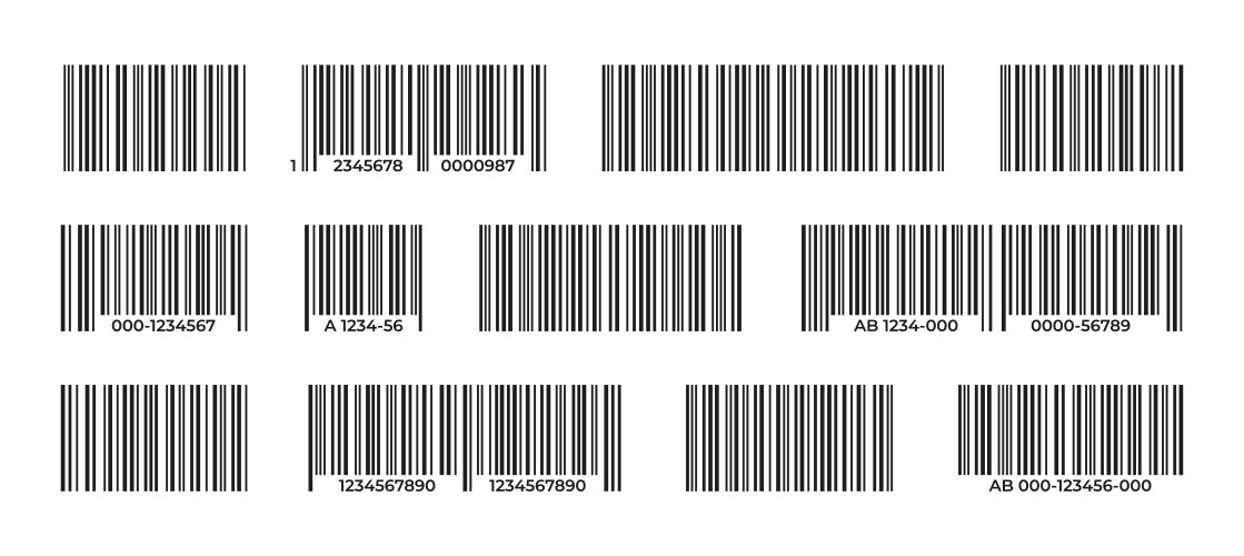Shipping barcode label sticker template Royalty Free Vector