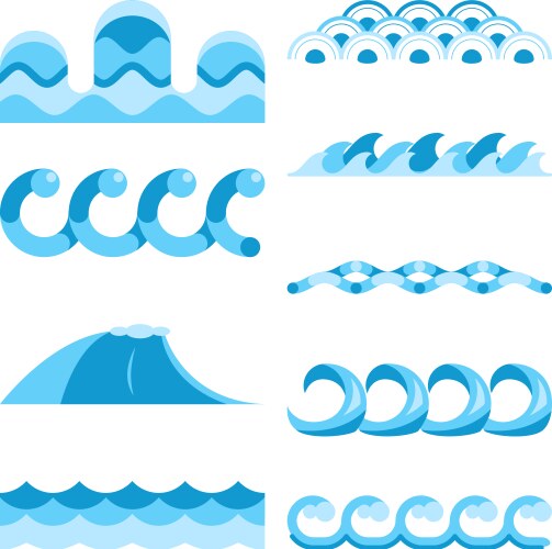 Wave borders Royalty Free Vector Image - VectorStock