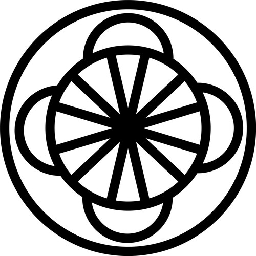 Carousel top view icon Royalty Free Vector Image