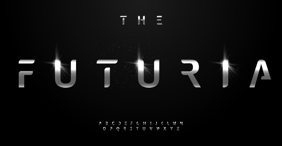 Minimal font - modern futuristic design Royalty Free Vector