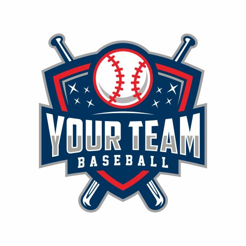 Modern professional baseball template logo design Vector Image