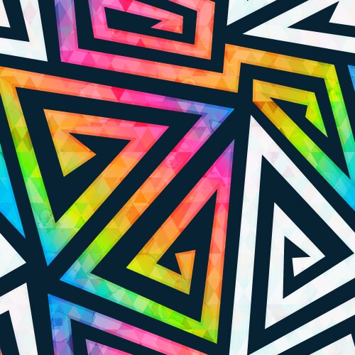 Graffiti geometric seamless pattern Royalty Free Vector