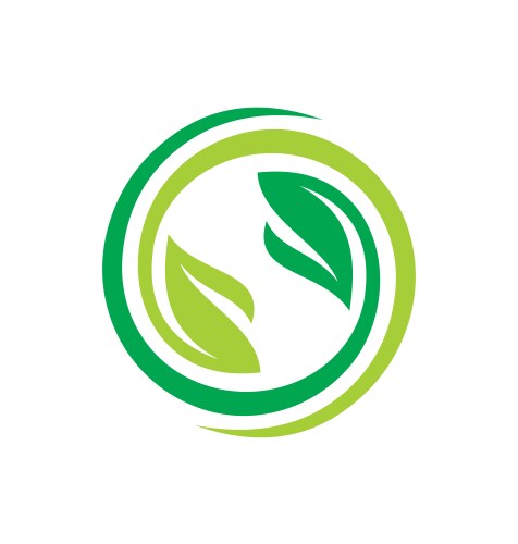 Plant seed organic green logo Royalty Free Vector Image