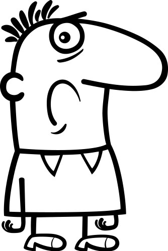 Cartoon sad or depressed man sitting alone Vector Image