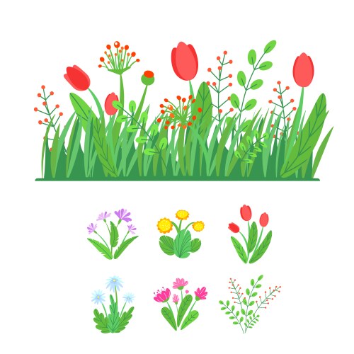 Spring Flower Cartoon Vector Images (over 100,000)