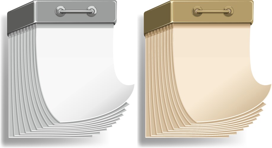 Tear-off paper calendars Royalty Free Vector Image