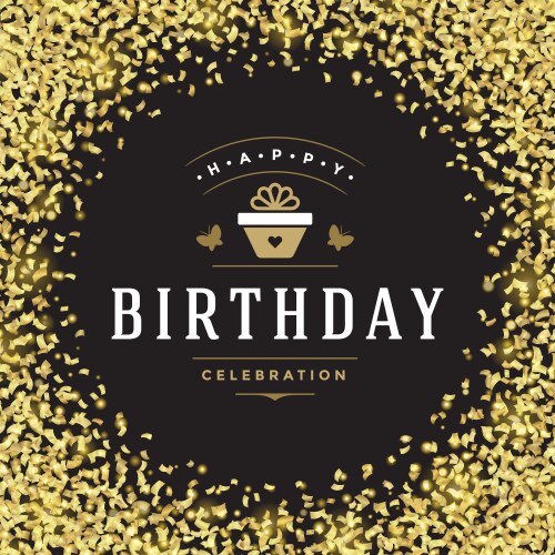 Vinyl happy birthday red card Royalty Free Vector Image