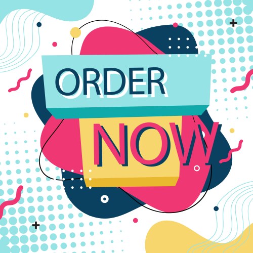 Order now - sticker collection Royalty Free Vector Image