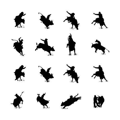 Bull Rider Silhouette Vector Images (over 460)