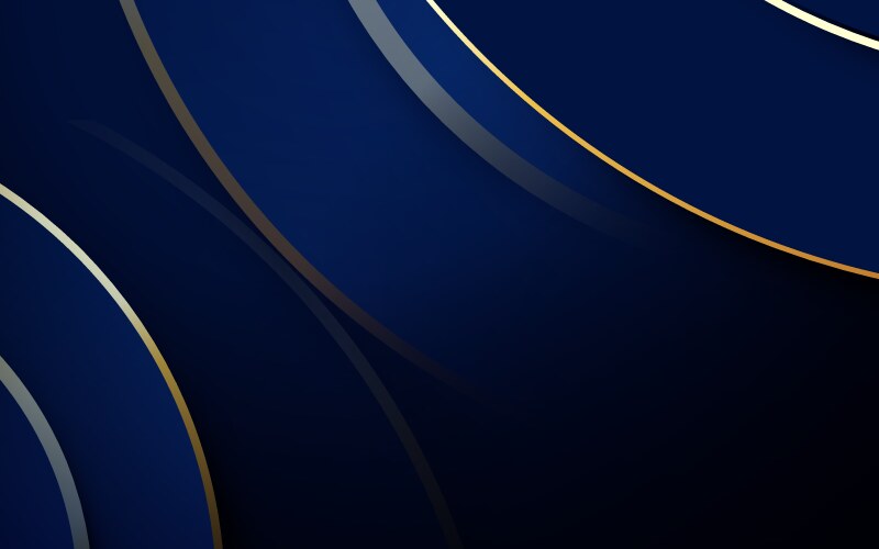 Abstract blue and gold shapes background Vector Image