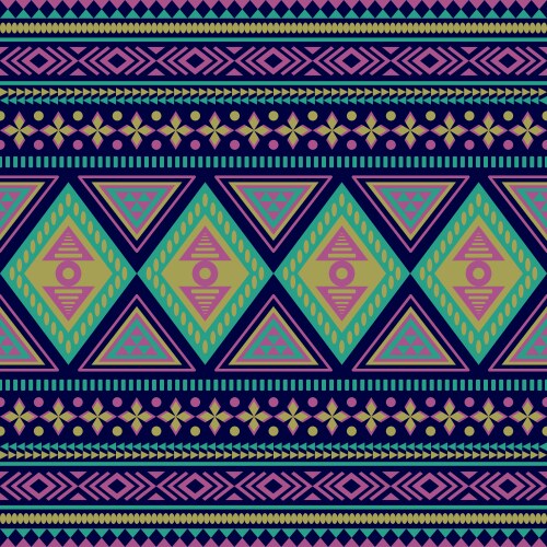 Ethnic indian pattern traditional geometric Vector Image