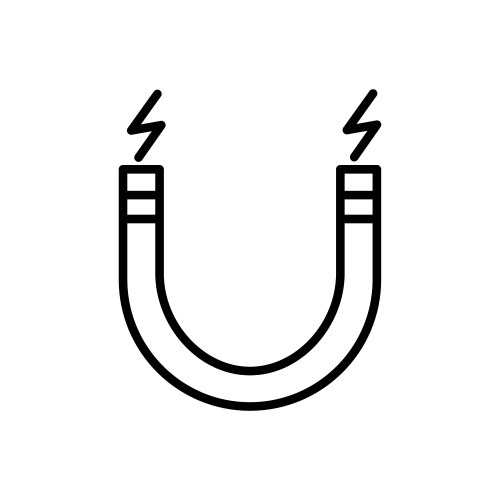 Magnet icon set electromagnetic technology symbol Vector Image