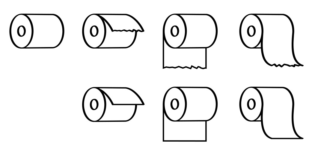 Cartoon wc paper or roll toilet Royalty Free Vector Image