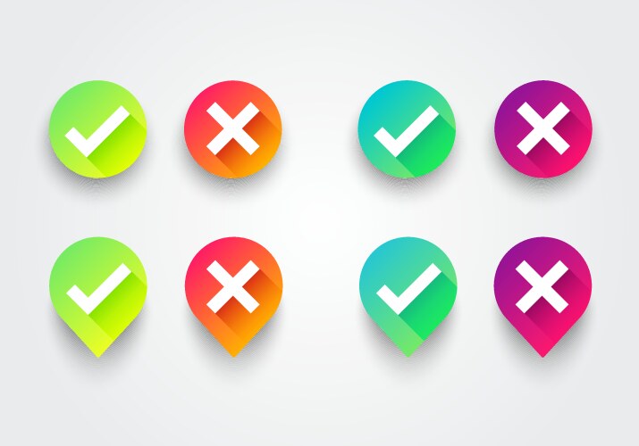 Check box set Royalty Free Vector Image - VectorStock