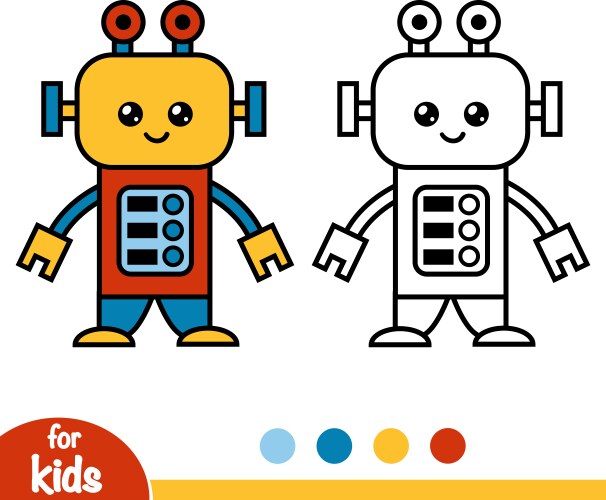 Mouse coloring book page Royalty Free Vector Image