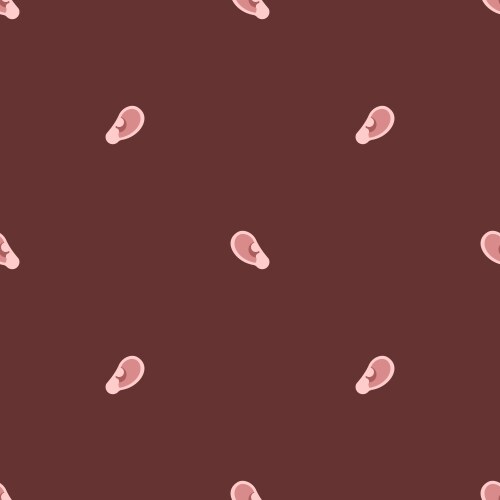 Human ear pattern seamless part of body background