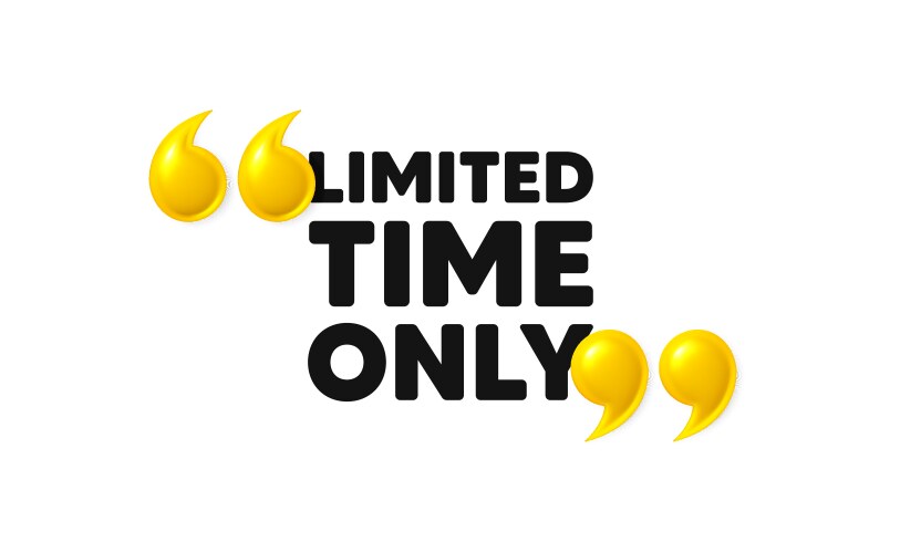 Limited time symbol special offer sign Royalty Free Vector