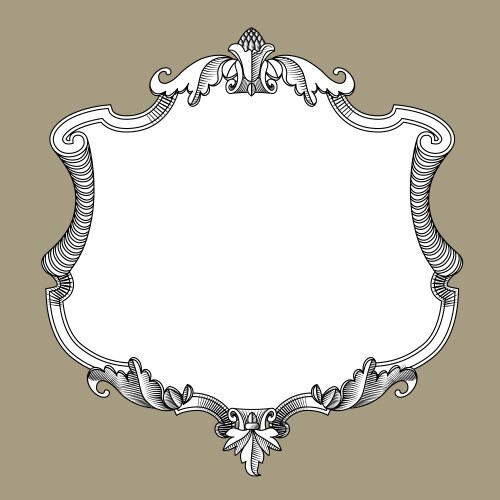 Sign and banner with decorative frame Royalty Free Vector