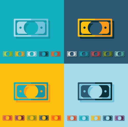 Flat icon people and a business key topic Vector Image