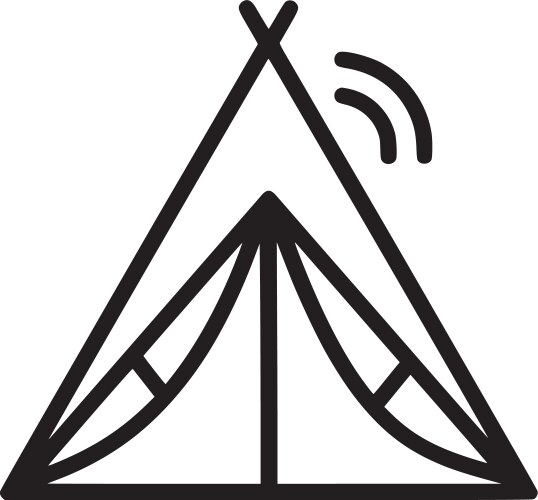 Camping tent svg silhouette Royalty Free Vector Image