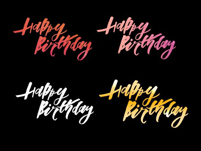 Happy Birthday Word Art Vector Images (over 2,200)