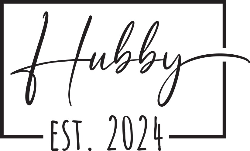 Wifey est 2024 design on white background Vector Image