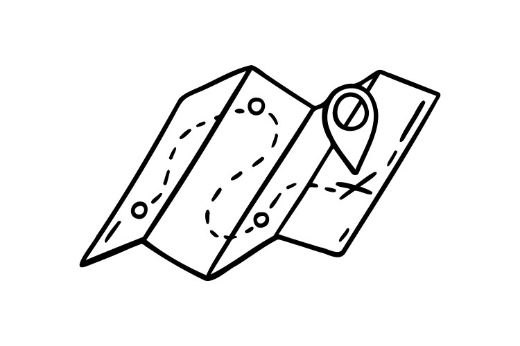 Road Map Line Drawing Vector Images (over 1,600)