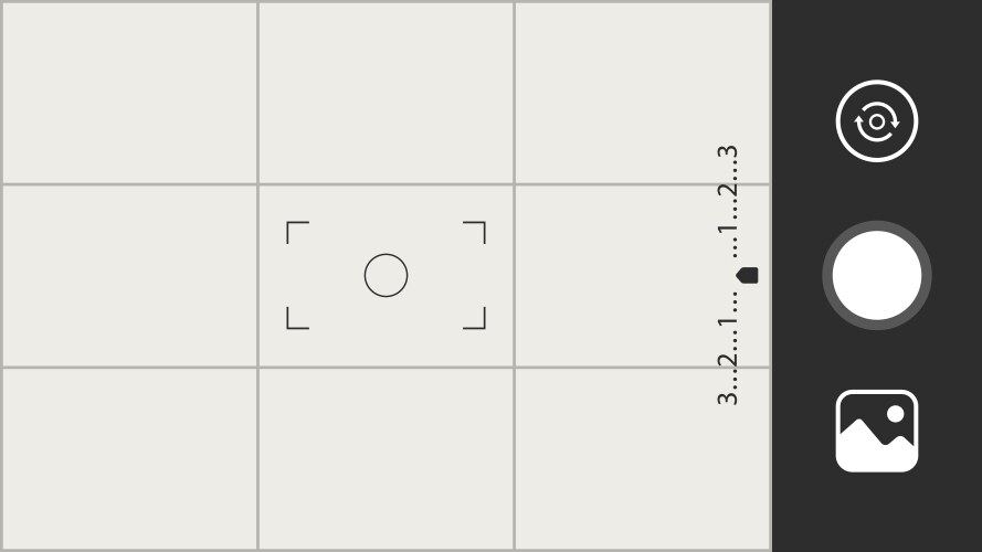 Blank smart phone camera focusing screen Vector Image