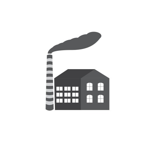 Large scale factory with extensive infrastructure Vector Image