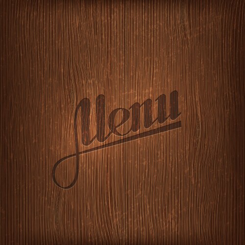 Restaurant menu design on wood background Vector Image